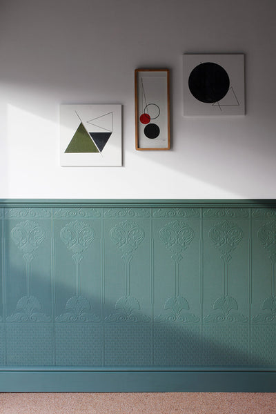 Dado Panel Baroque Paintable Embossed Wallpaper | Astek Home