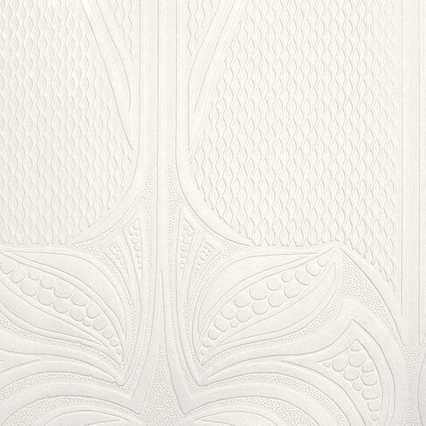 Dado Panel Nouveau Paintable Embossed Wallpaper | Astek Home