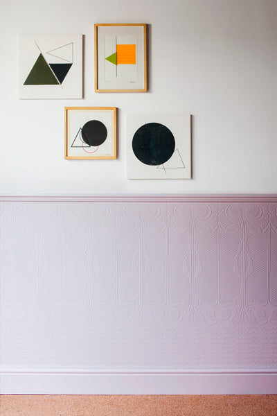 Dado Panel Nouveau Paintable Embossed Wallpaper | Astek Home