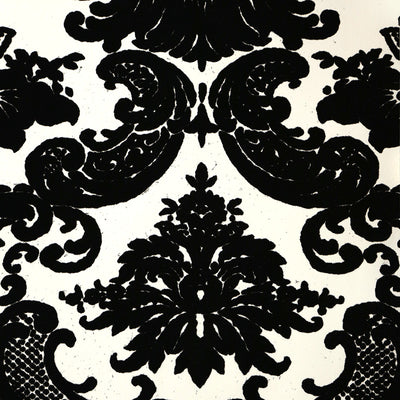 Black And White Damask Wallpaper
